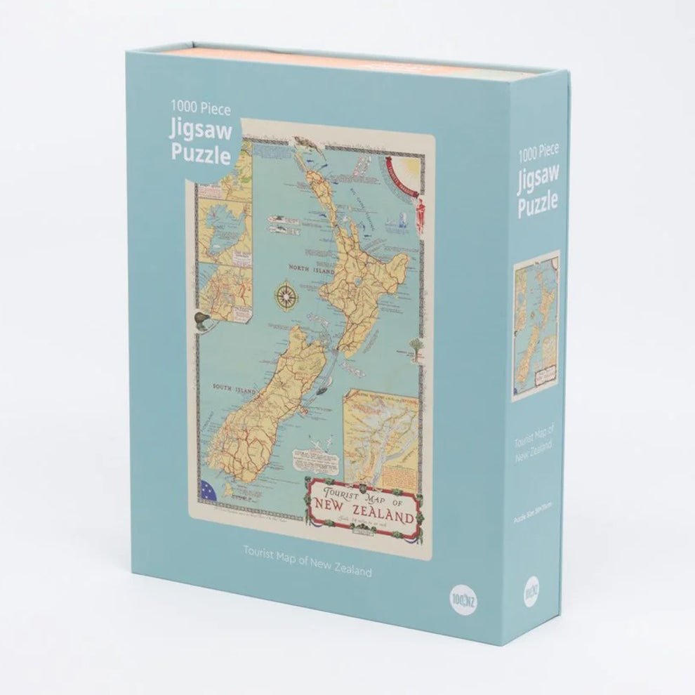Tourist Map of New Zealand 1000 Piece Jigsaw Puzzle – The Jigstore